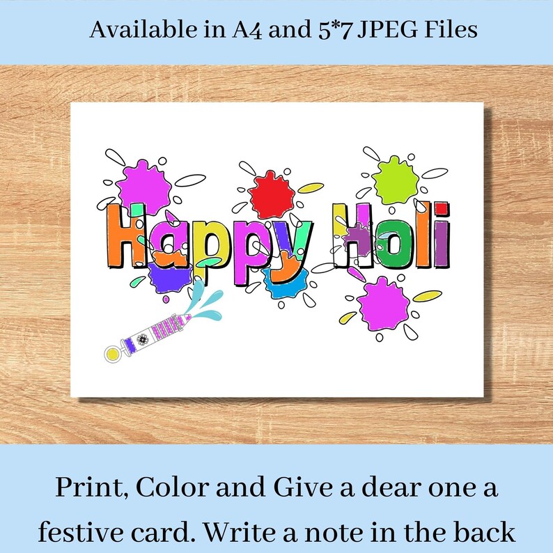 Happy Holi Coloring Pages, Printable Holi Themed Coloring Pages for ...