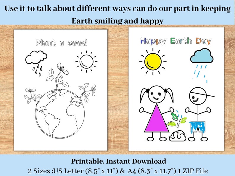 Earth Day Coloring Pages, Earth Day Activity for Toddler Preschool ...