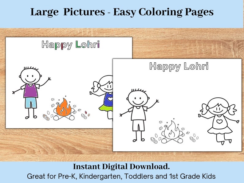Sankranti Coloring Pages, Indian Festival Activity (digital Download ...