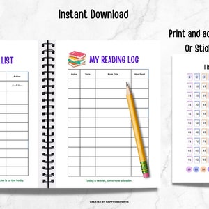Printable Reading Chart Kids, Reading Log Tracker for 100 Books ...