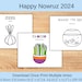 Nowruz Large Coloring Pages, Haft-sin Activity Page, Iranian New Year ...