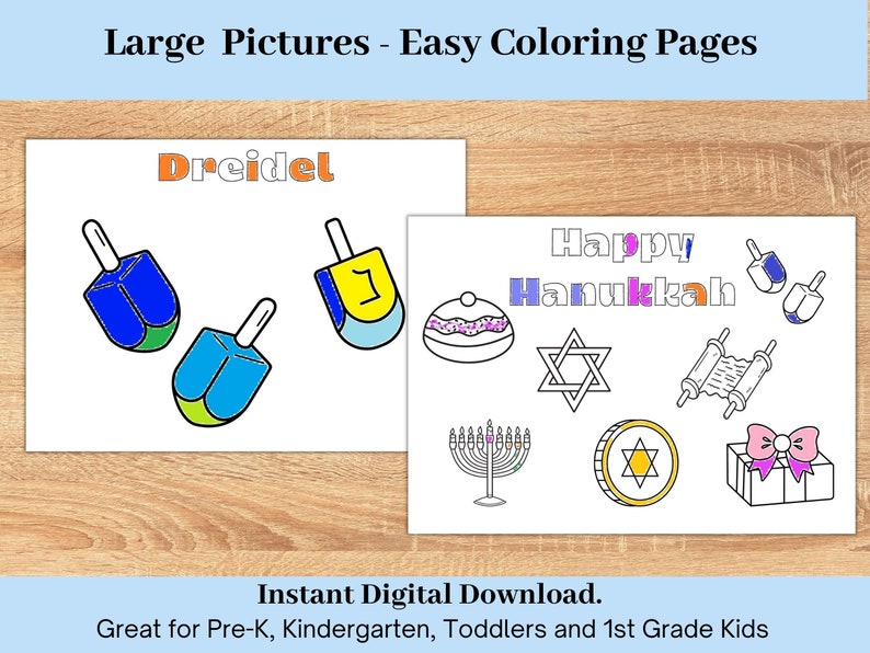 Hanukkah Coloring Pages, Hanukkah Coloring Pages for Kids, Jewish ...