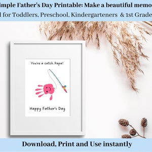 Father's Day Handprint Art Craft, Toddler Preschool Craft, Father's Day ...