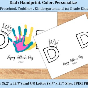 Mother's and Father's Day Handprints Art Bundle, Child's Handprint Card ...
