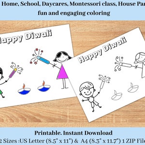 Printable Diwali Coloring Pages, Large Diwali Coloring Pages for Kids ...