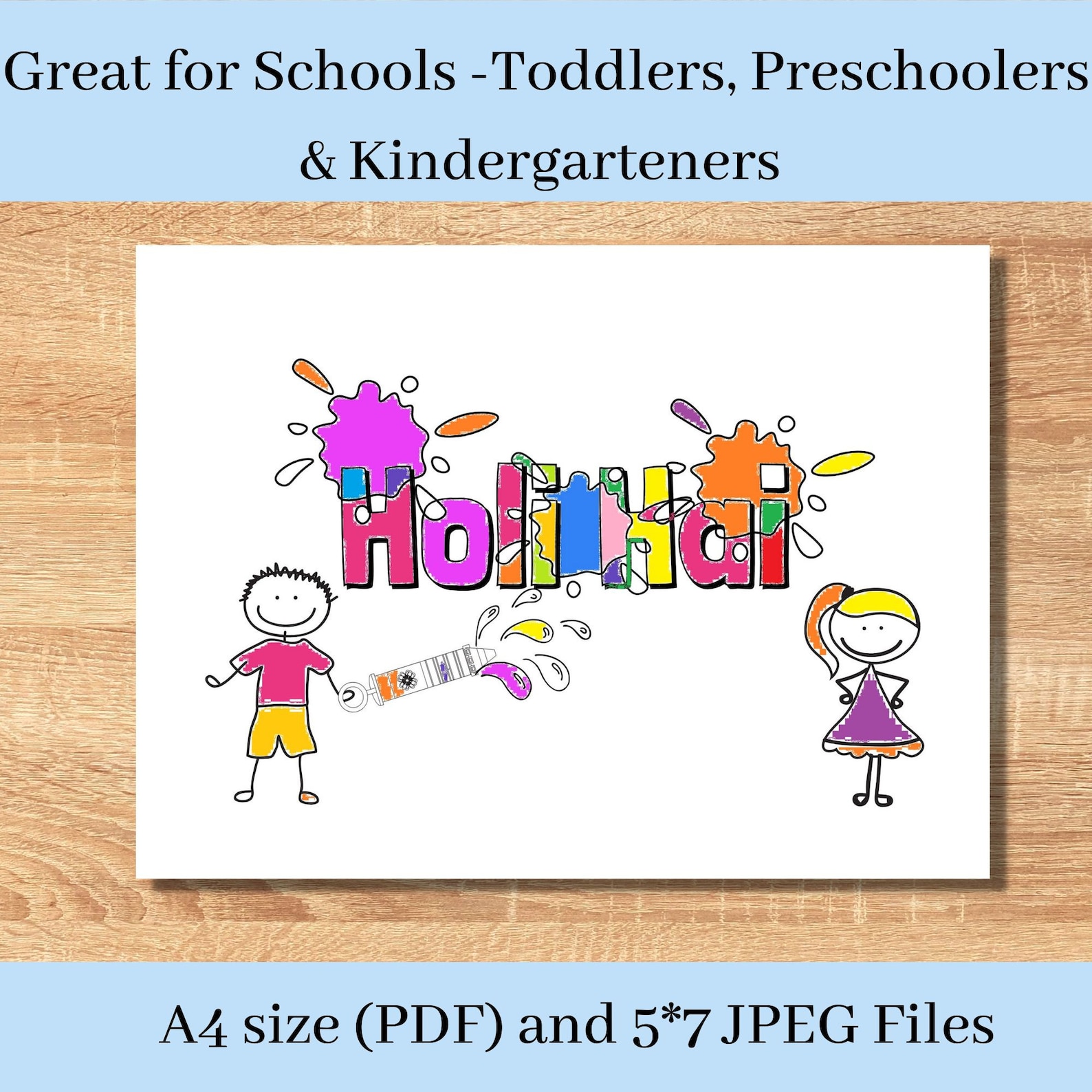 Happy Holi Coloring Pages, Printable Holi Themed Coloring Pages for ...