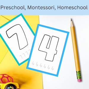 Colorful 1-10 Numbers Flashcards, Digital Download, Numbers Flashcards ...