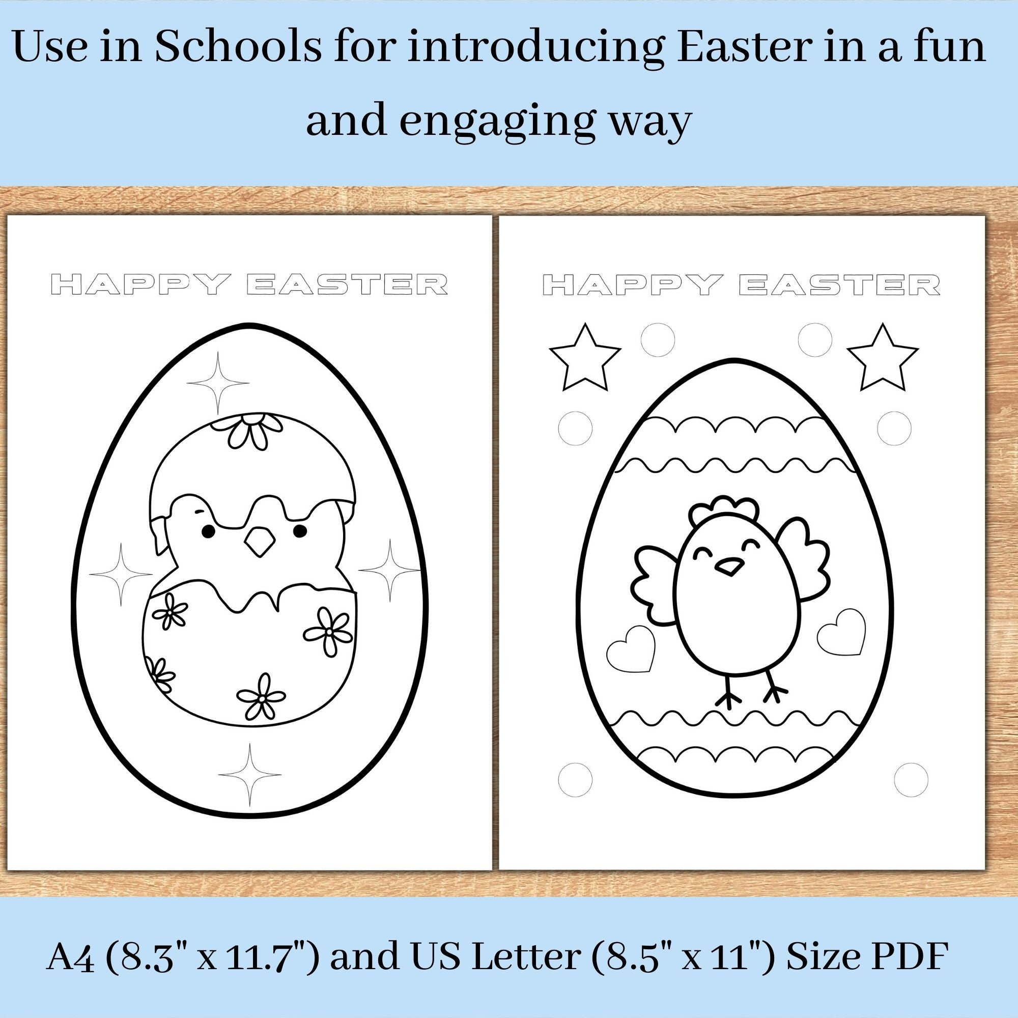 Easter Egg Coloring Pages for Preschool, Toddlers and 1st Grade, Easter ...