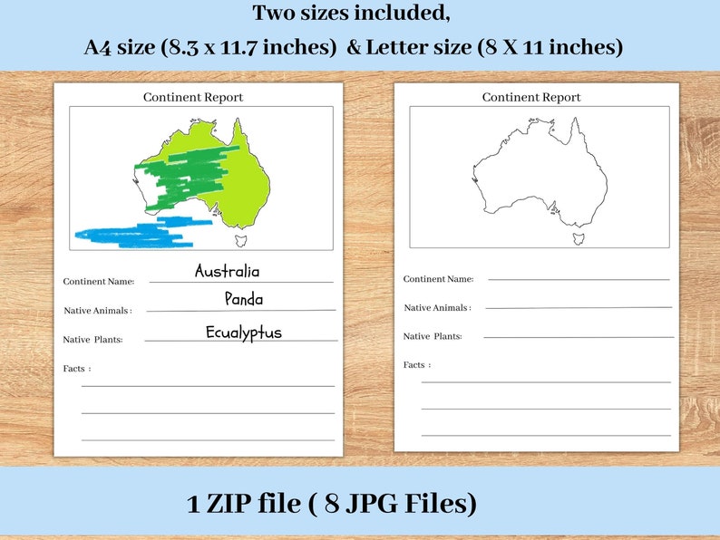 Continents of the World, Continents Worksheet, Geography Lesson, 7 ...