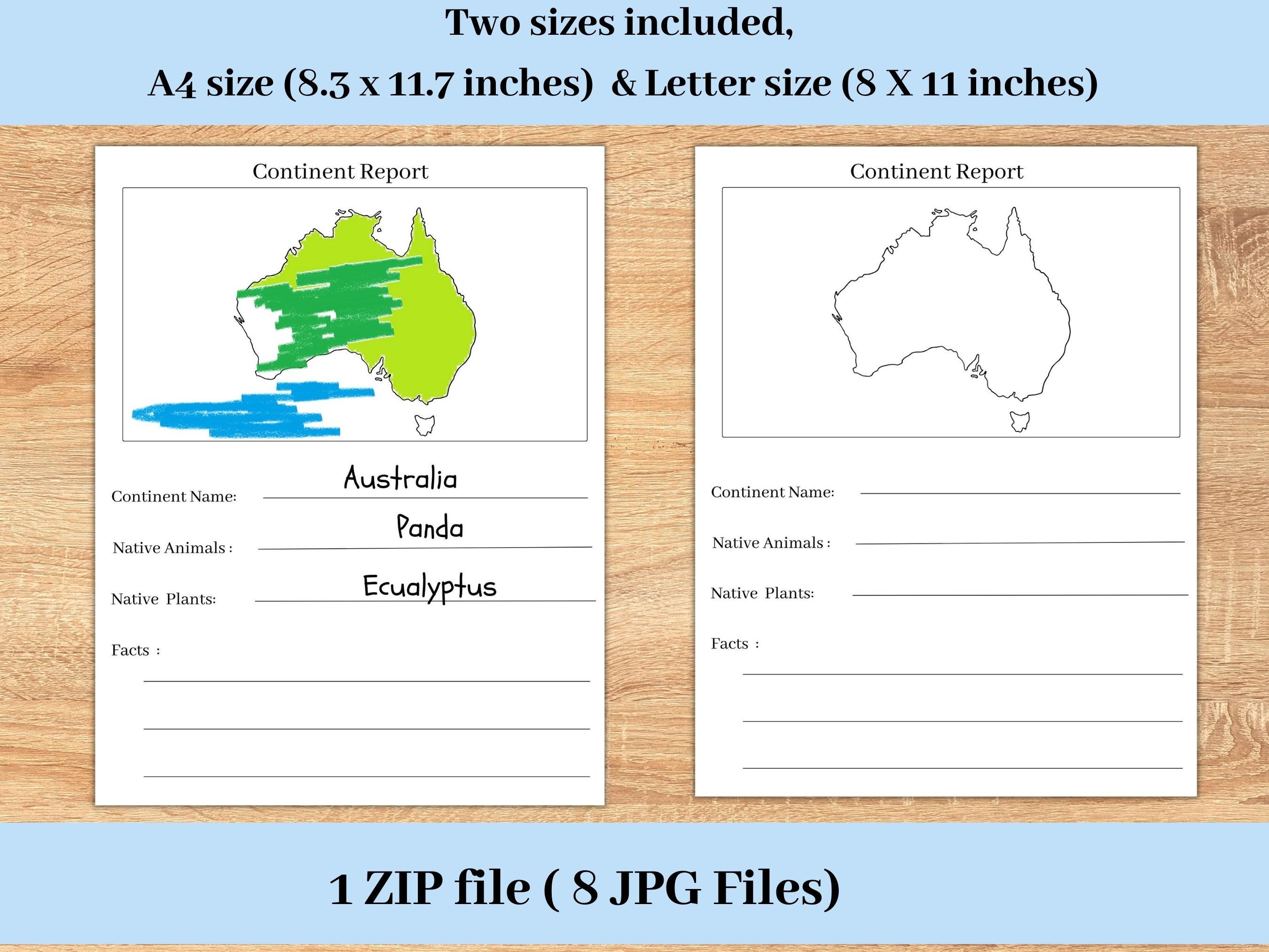 Continents of the World, Continents Worksheet, Geography Lesson, 7 ...