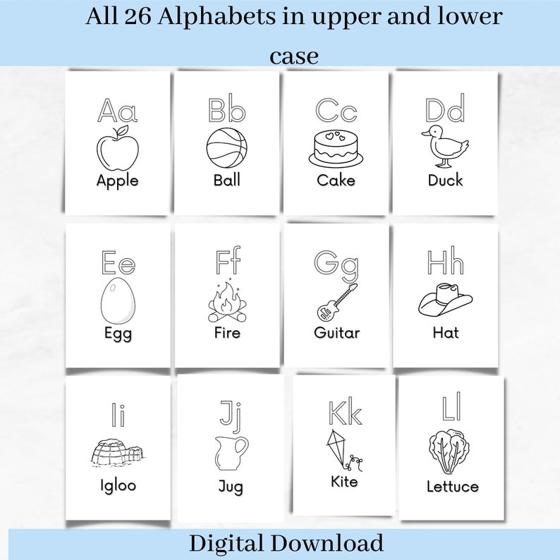 Simple Alphabets Worksheet, Alphabets Flashcards, Alphabets Color ...