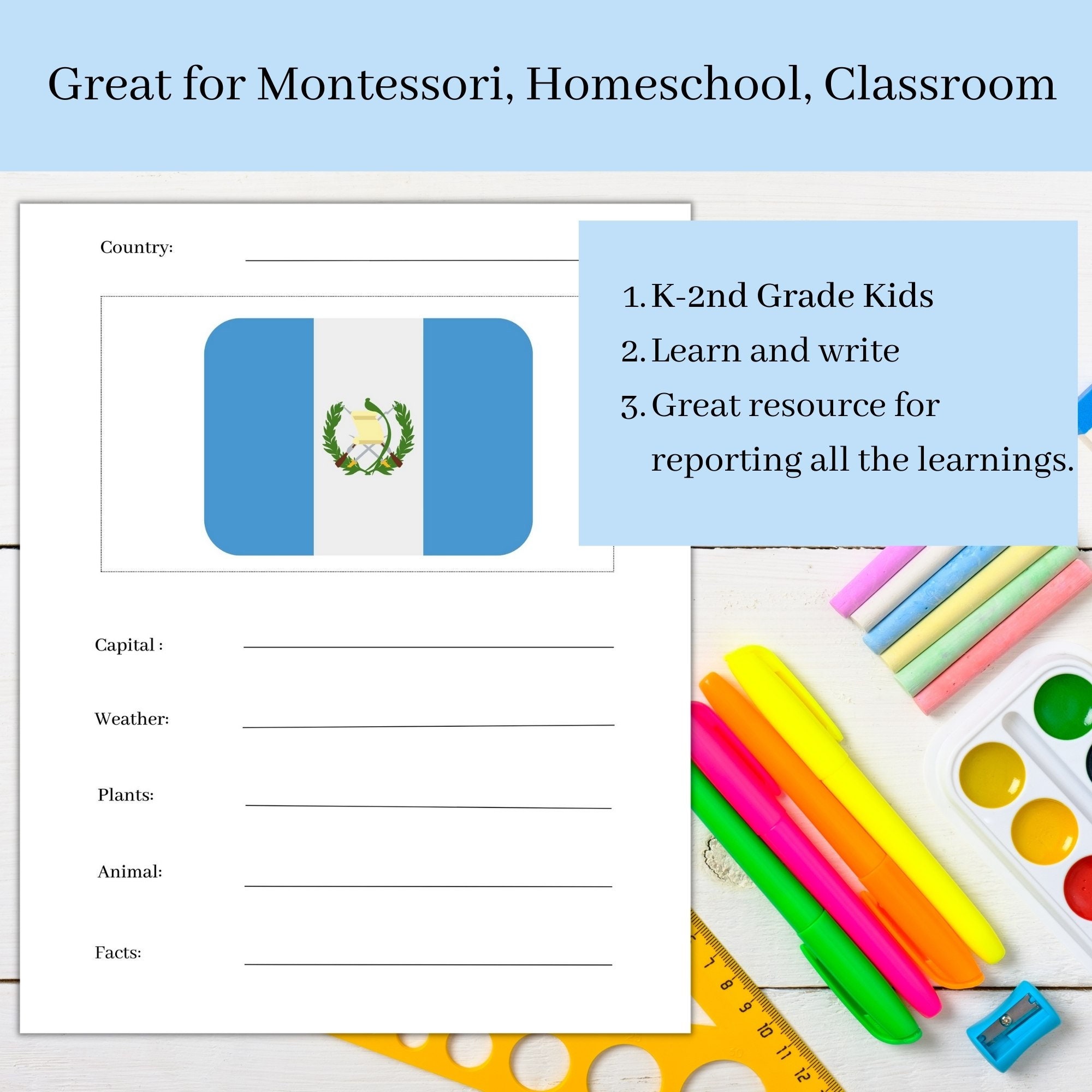 Montessori Geography Printable, Geography Worksheet for North America ...