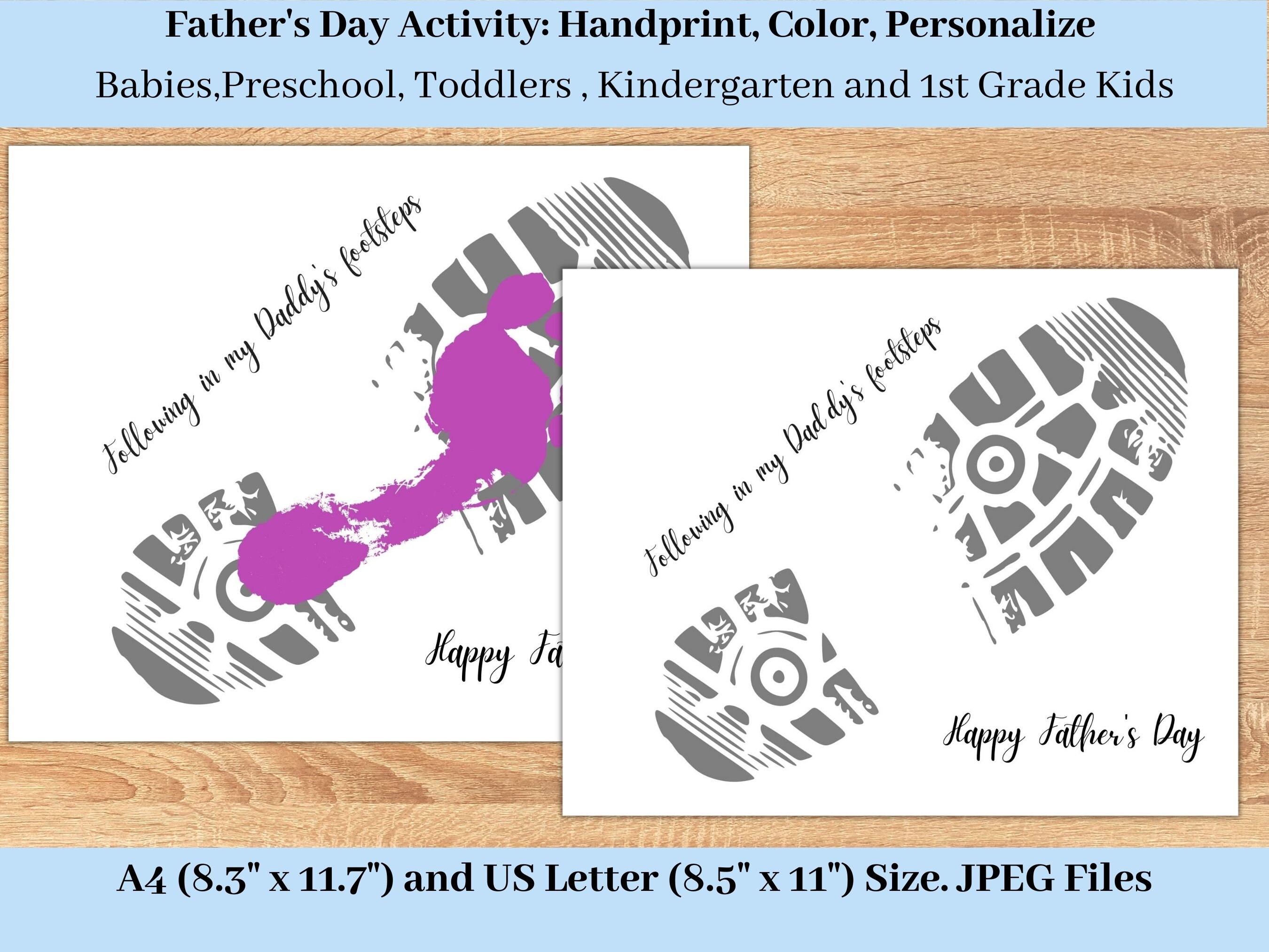 Fathers Day Footprint Art Craft, Toddler Preschool Craft, Fathers Day ...