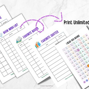 Printable Reading Chart Kids, Reading Log Tracker for 100 Books ...