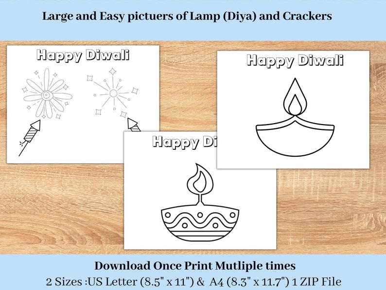 Printable Diwali Coloring Pages, Large Diwali Coloring Pages for Kids ...