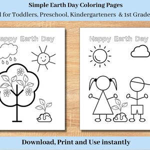 Earth Day Coloring Pages, Earth Day Activity for Toddler Preschool ...