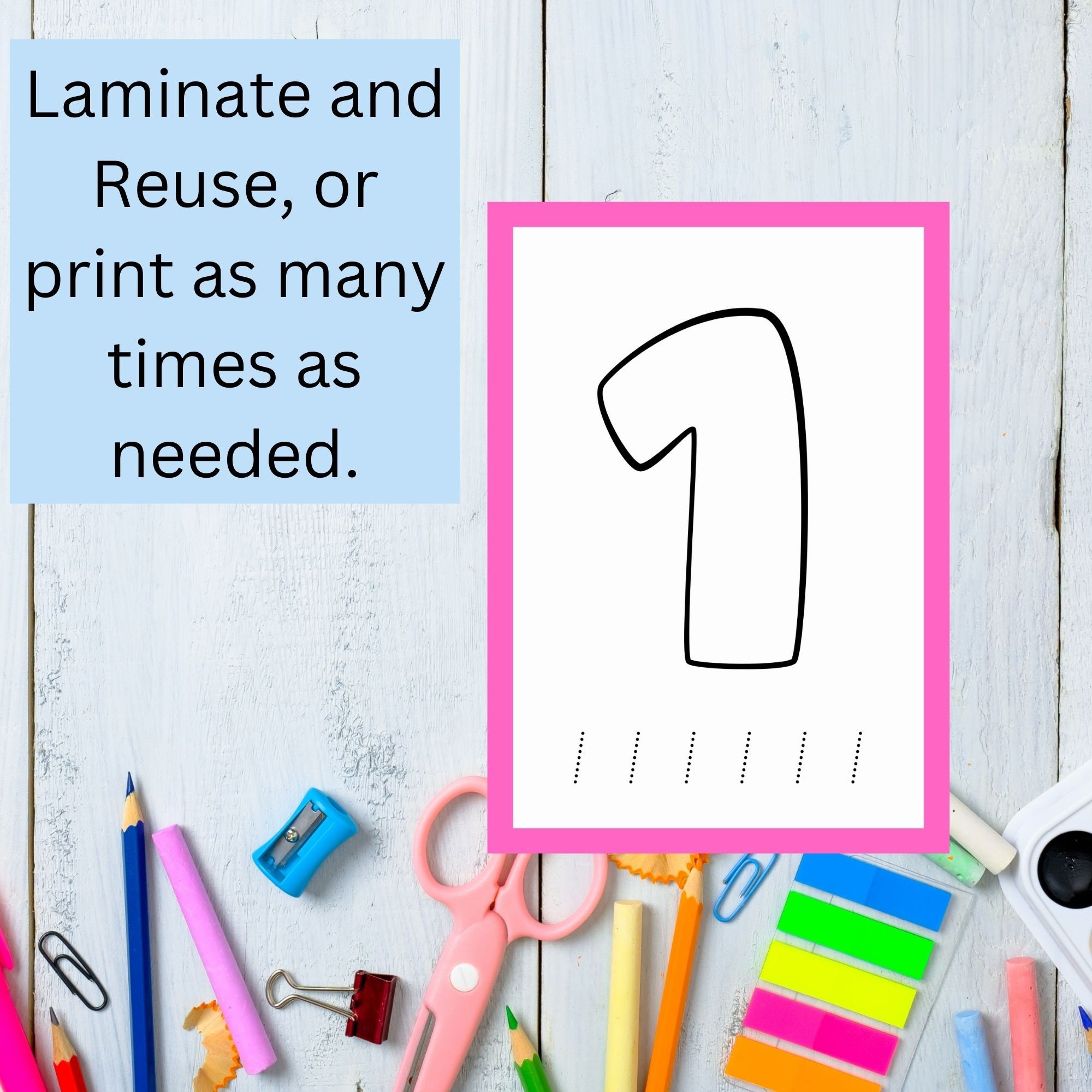 Colorful 1-10 Numbers Flashcards, Digital Download, Numbers Flashcards ...