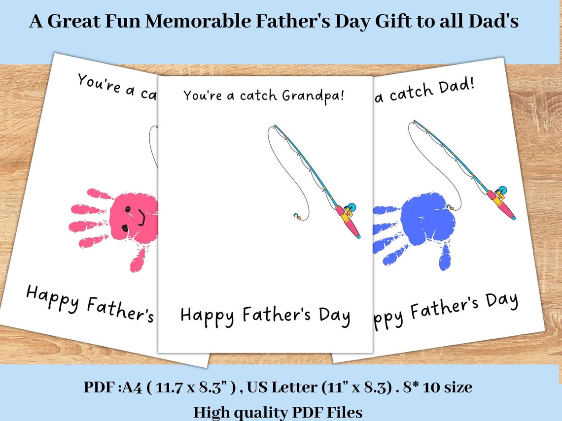 Father's Day Handprint Art Craft, Toddler Preschool Craft, Father's Day ...