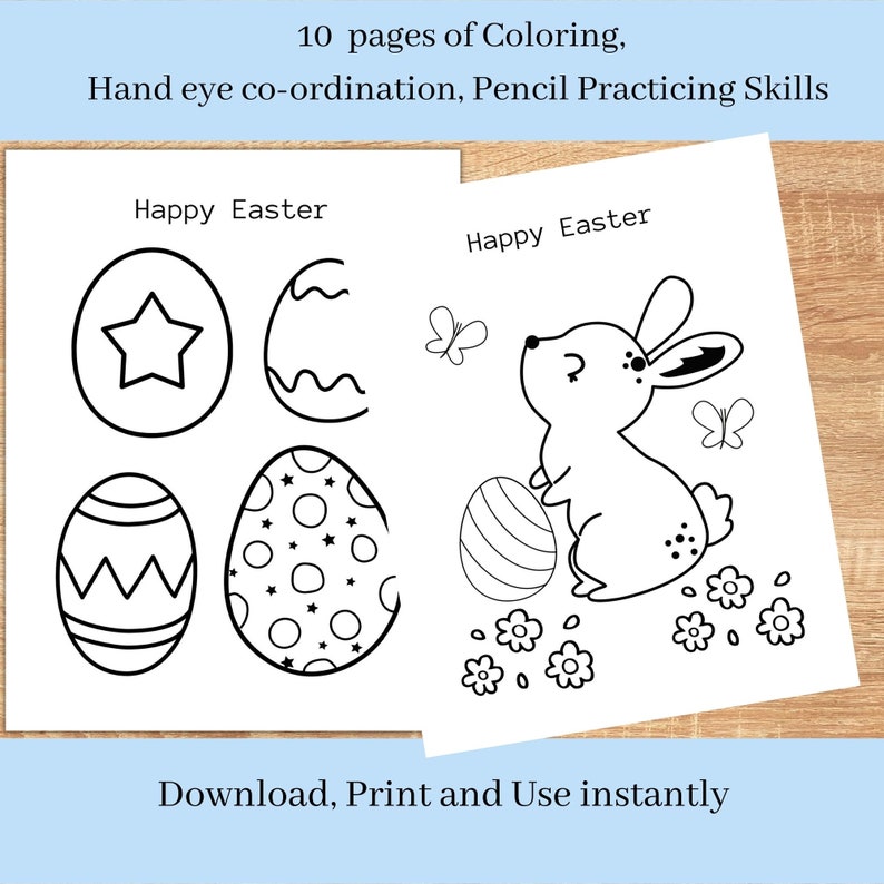 Easter Coloring Pages, Easter Coloring Pages for Kids, Easter Printable ...