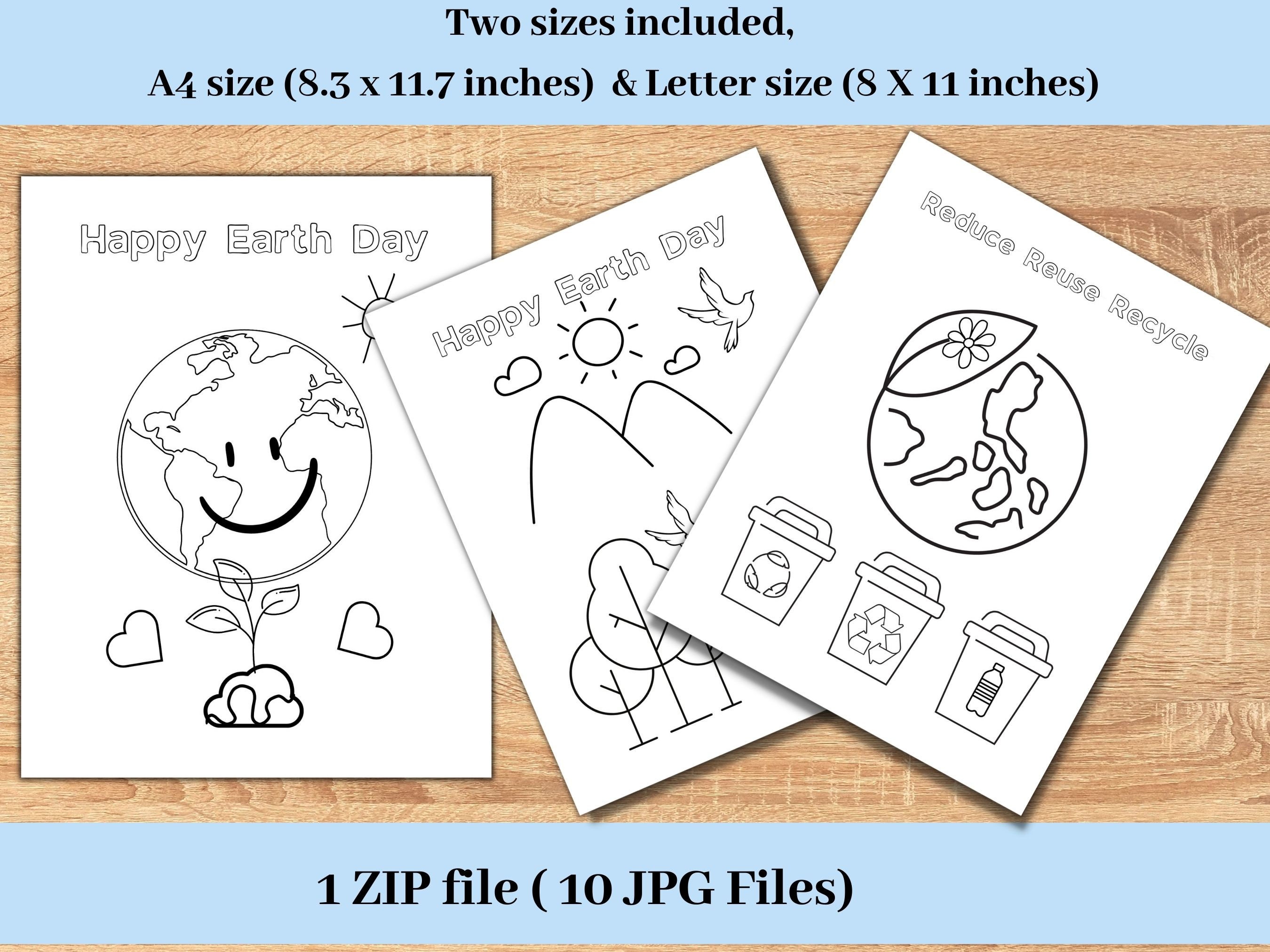 Earth Day Coloring Pages, Earth Day Activity for Toddler Preschool ...