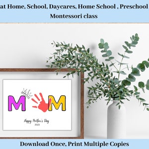Mother's and Father's Day Handprints Art Bundle, Child's Handprint Card ...