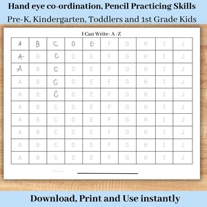 Printable Alphabets and Numbers Bundle A- Z, 1-100, 1-50 Tracing ...