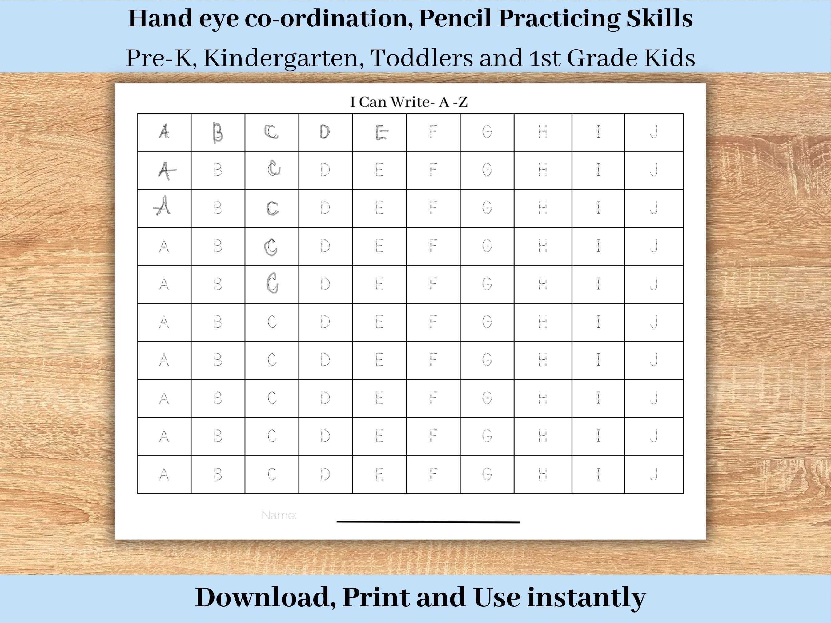Printable Alphabets and Numbers Bundle A- Z, 1-100, 1-50 Tracing ...