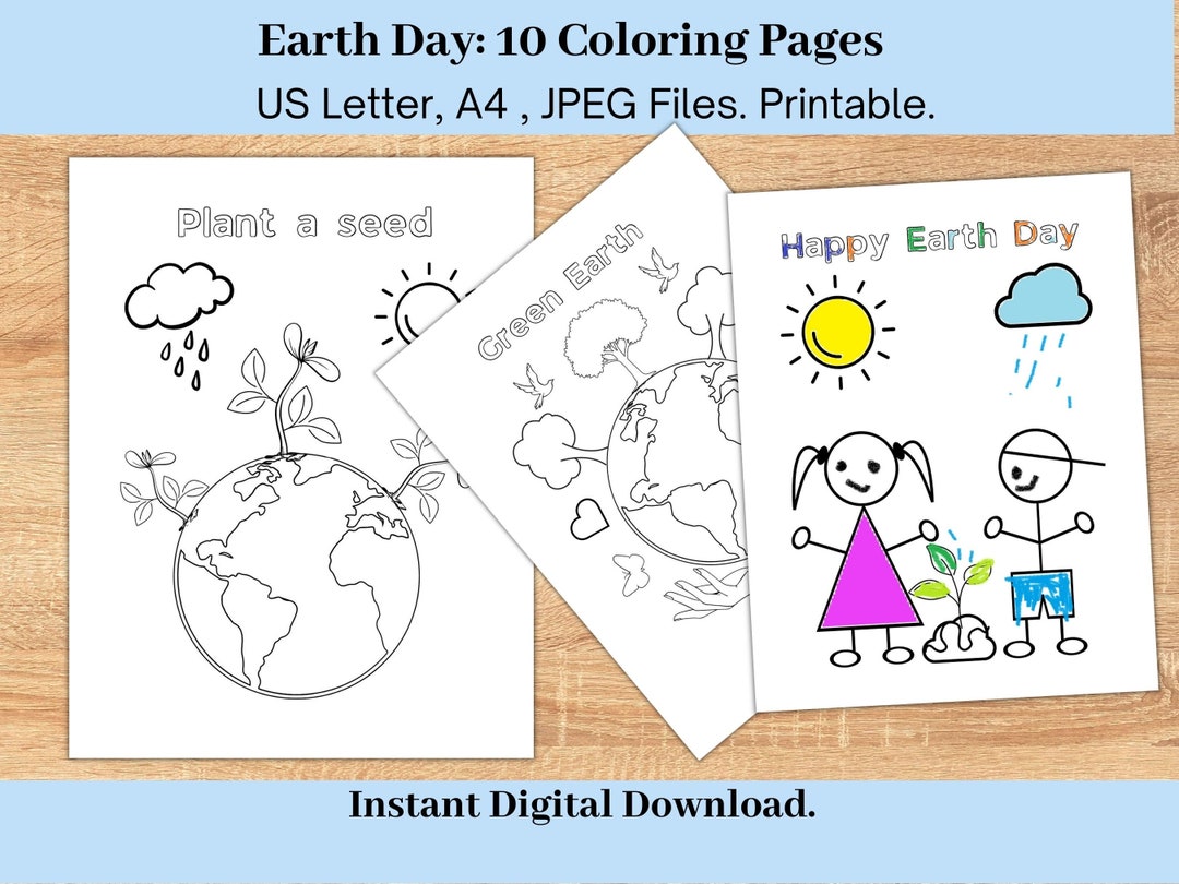 Earth Day Coloring Pages, Earth Day Activity for Toddler Preschool ...