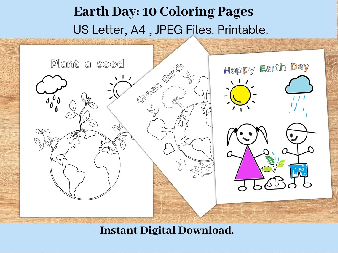 Earth Day Coloring Pages, Earth Day Activity for Toddler Preschool ...