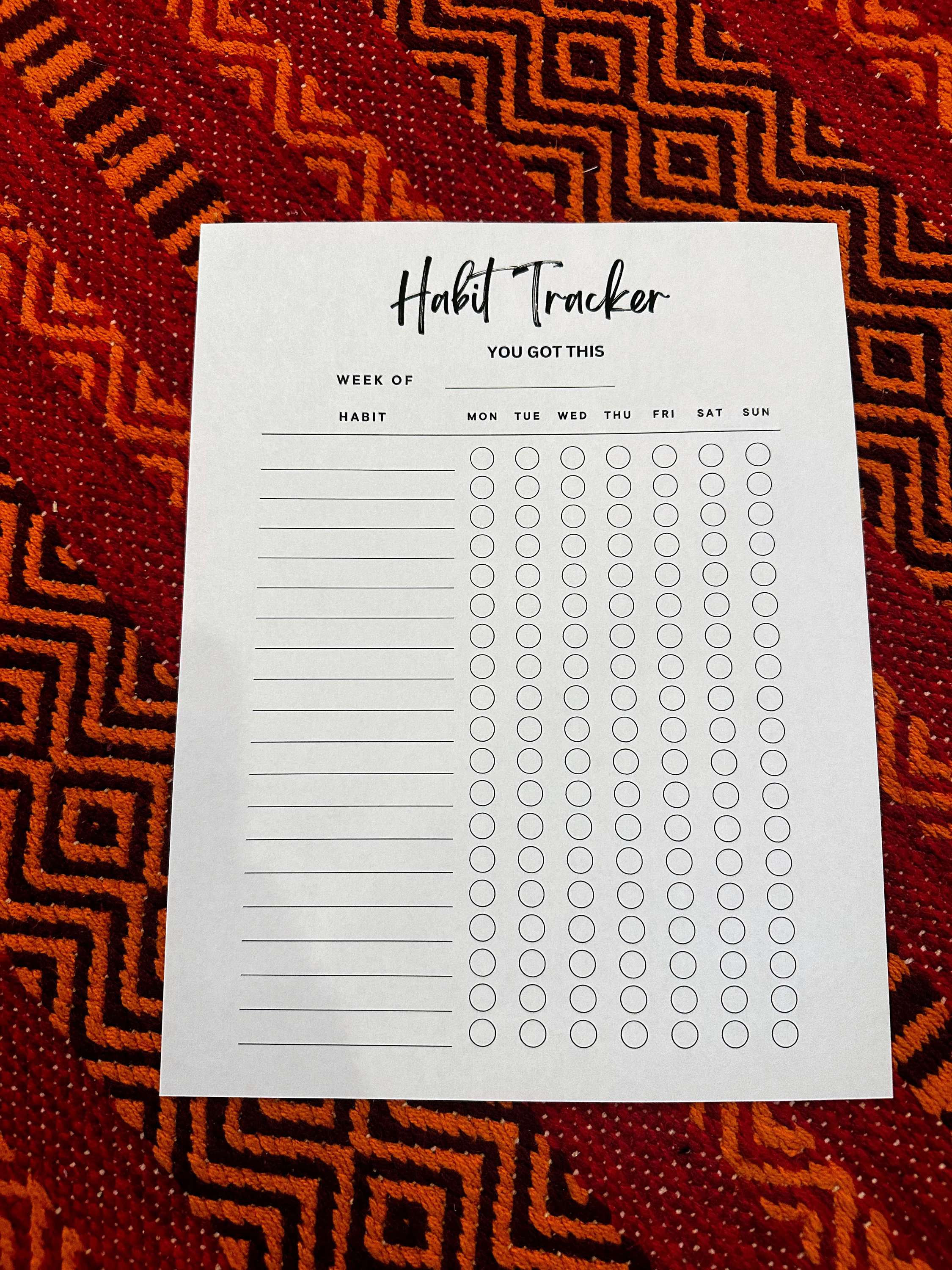 Habit Tracker, Minimalistic Daily Habit Tracker, Printable and Fillable ...