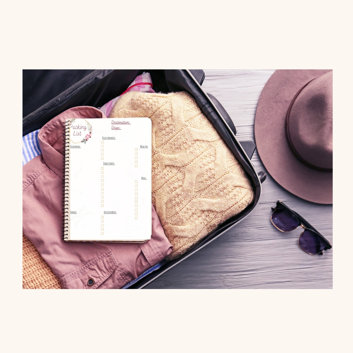 Packing Checklist Printable Travel List Travel Planner - Etsy