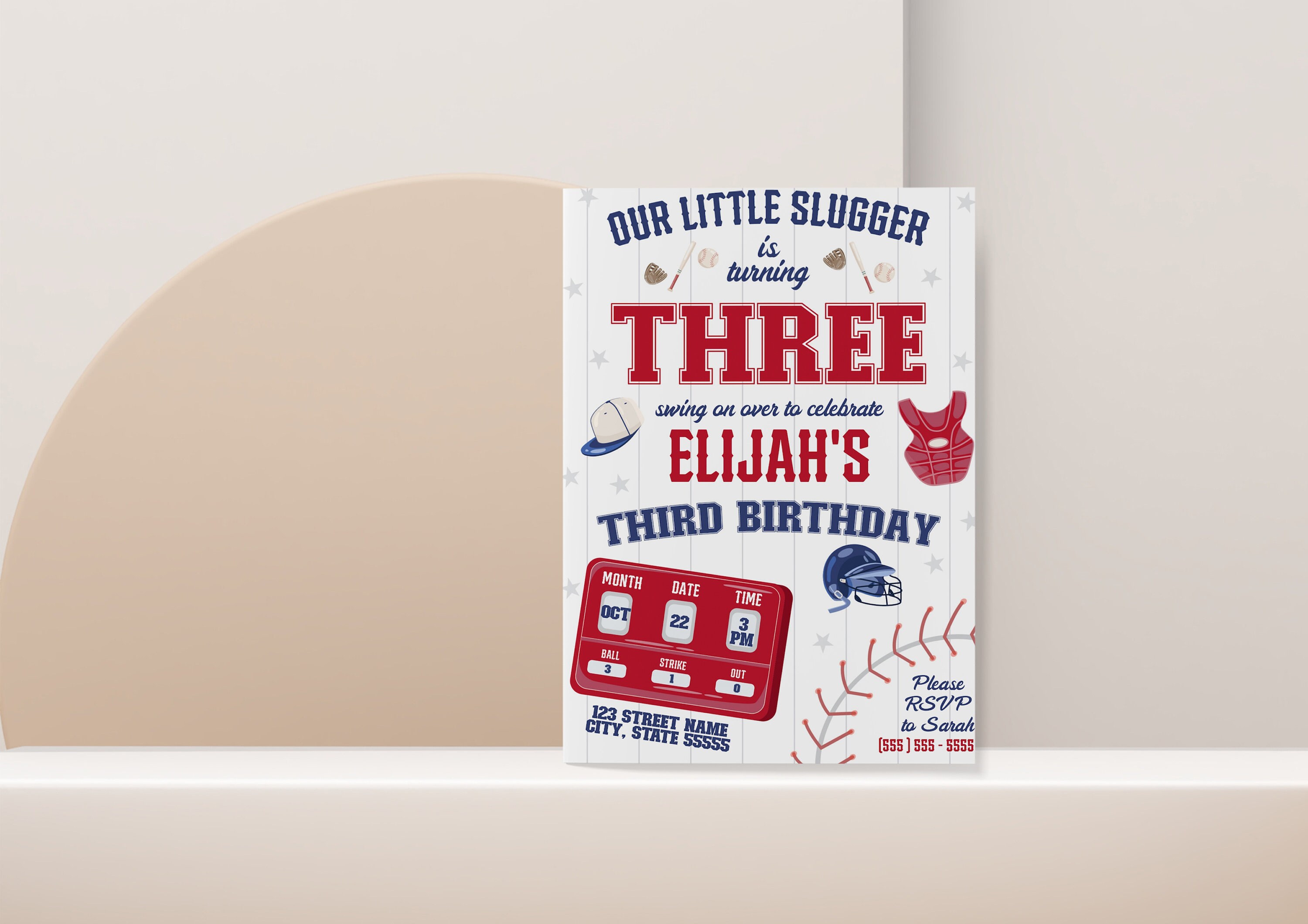 Editable Stealing Third Birthday Invitation, Digital Template INSTANT ...