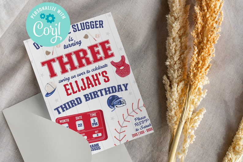 Editable Stealing Third Birthday Invitation, Digital Template INSTANT ...