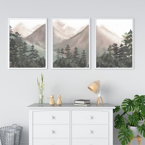 Abstract Greenery Painting Floral Wall Art Greenery Wall Art Wildflower ...