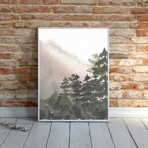 Abstract Greenery Painting Floral Wall Art Greenery Wall Art Wildflower ...