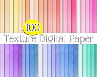 Ombre Watercolor Digital Paper 100 Rainbow Colors Gradient Water Colour ...
