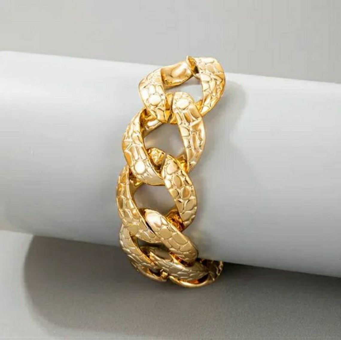 Beautiful Chain Link Snake Pattern Single Chain Bracelet - Etsy