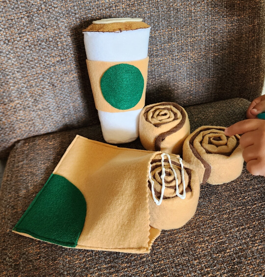 Felt "starbies" Latte Play Kit | Felt Play Food | Pretend Play Food ...