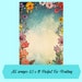 Floral Border Digital Paper Flowers Watercolor Design Flower Field ...