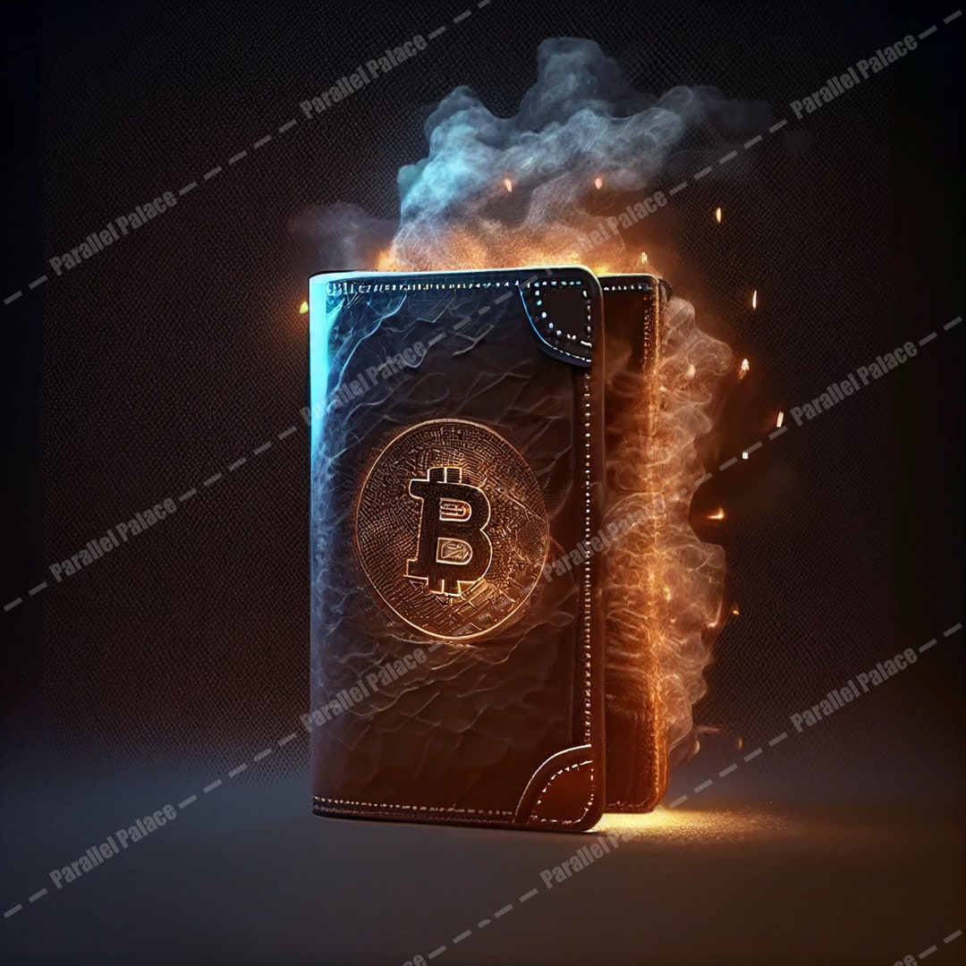 Crypto Wallet Fire Digital Art Printable Art, Wall Art, Decoration ...