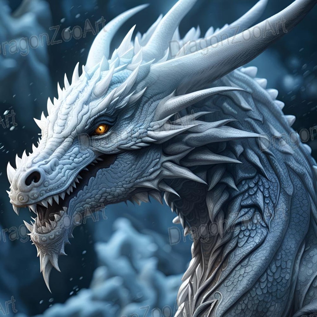 Ice Dragon Large Digital Files Set of 5 - Etsy