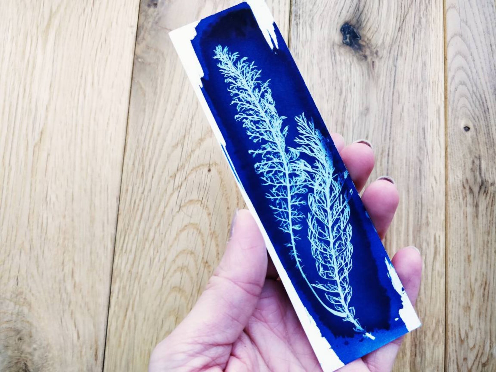 Blue Cyanotype Bookmark | Original Artwork | Approx 14-18cm - Etsy