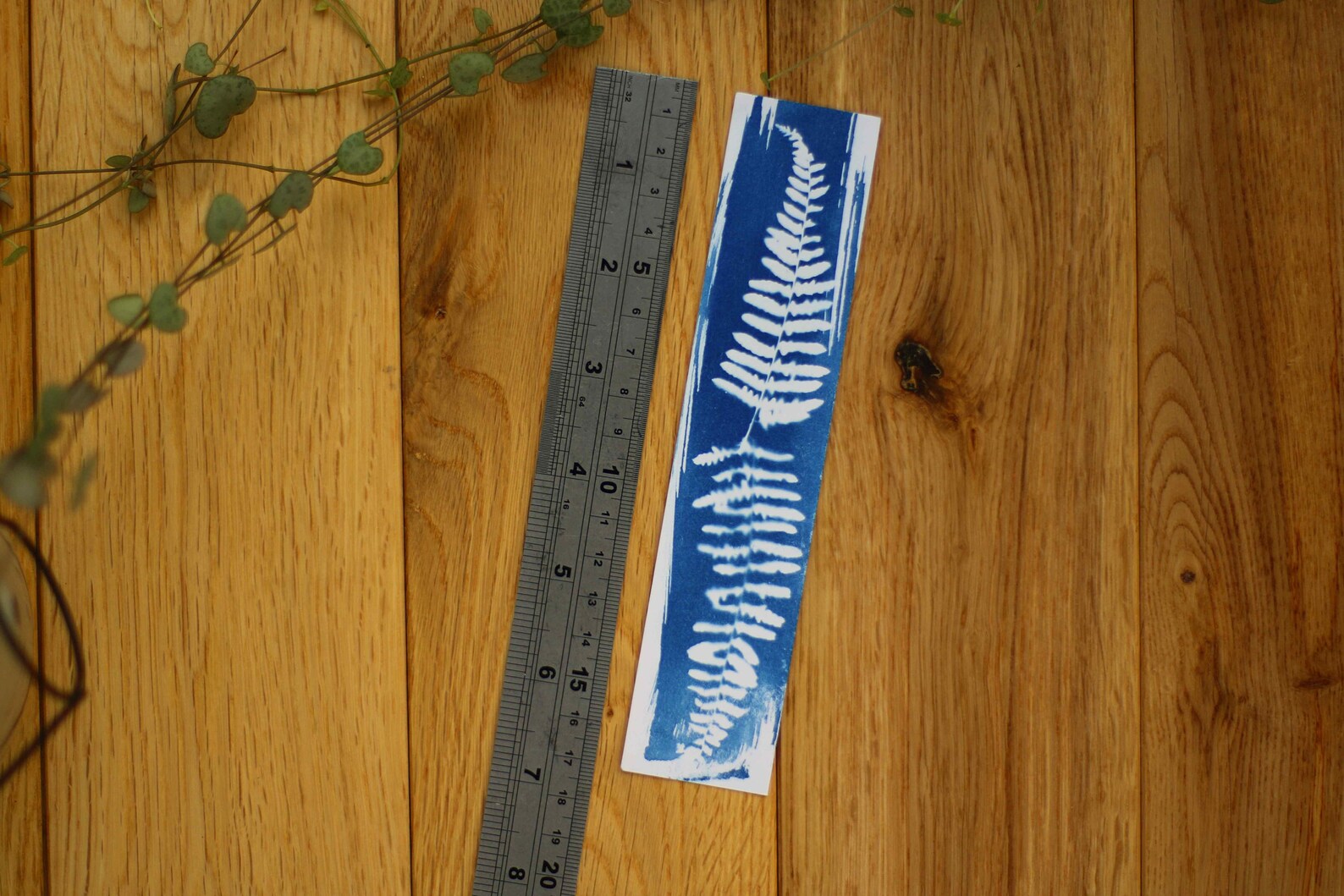 Blue Cyanotype Bookmark | Original Artwork | Approx 14-18cm - Etsy