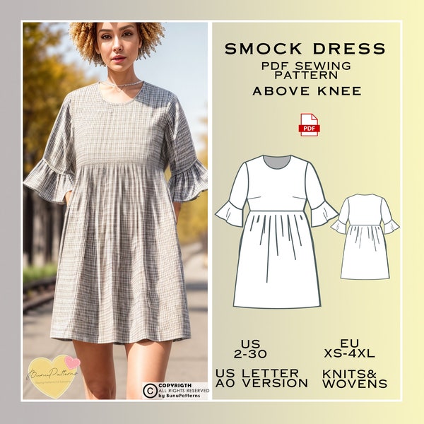 Smock Dress Pattern - Etsy