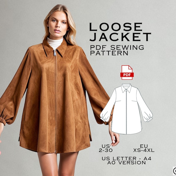 Plus Size Jacket Pattern - Etsy