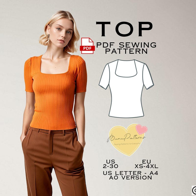 Square Neck Pattern - Etsy