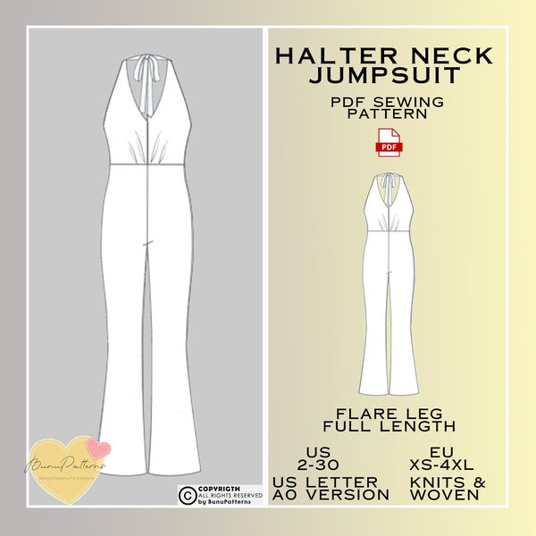 Jumpsuit Pattern - Etsy