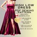Hi-low Dress Sewing Pattern, High Low Prom Dress PDF Sewing Pattern ...
