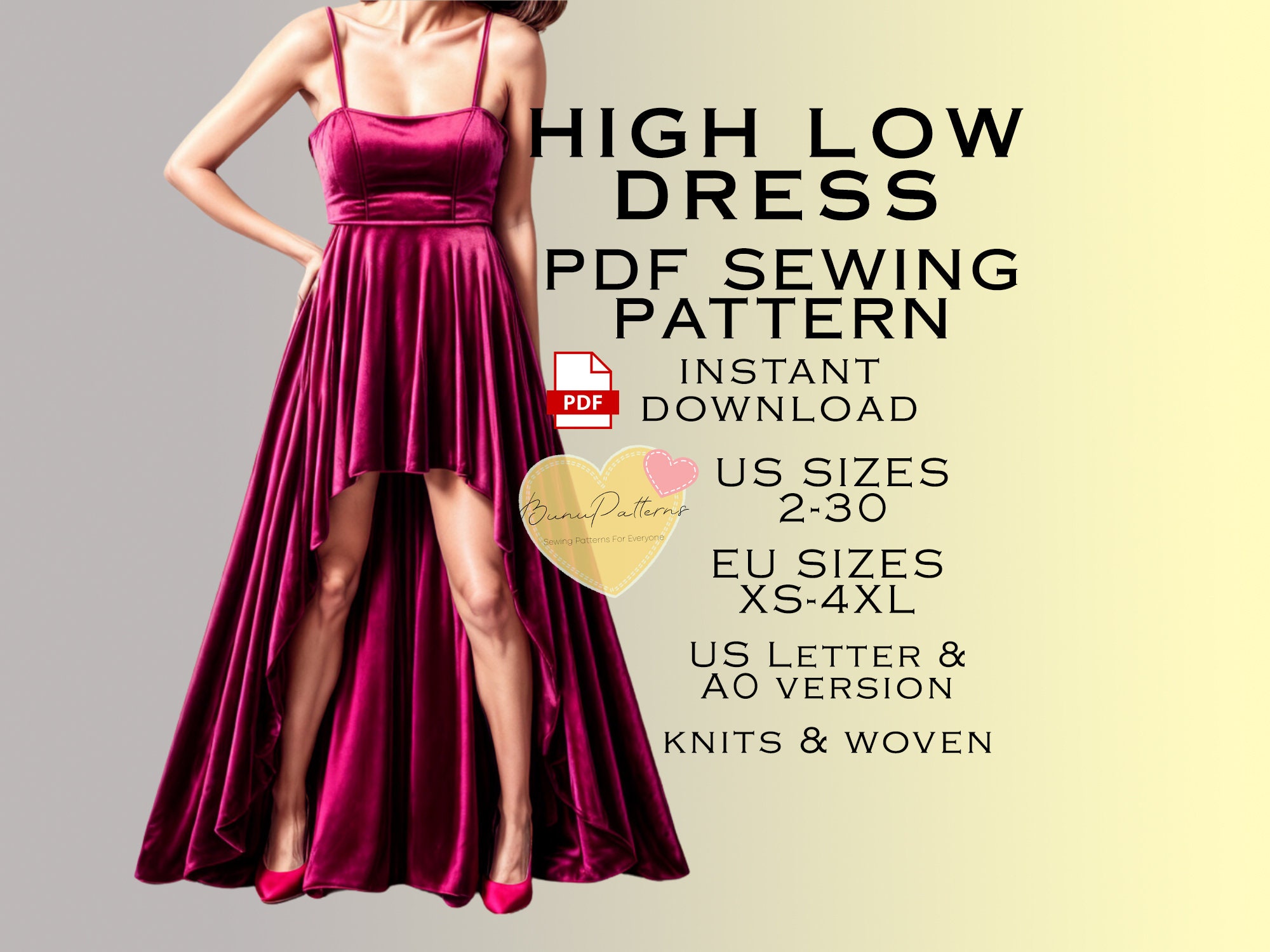 High Low Prom Dress Patterns
