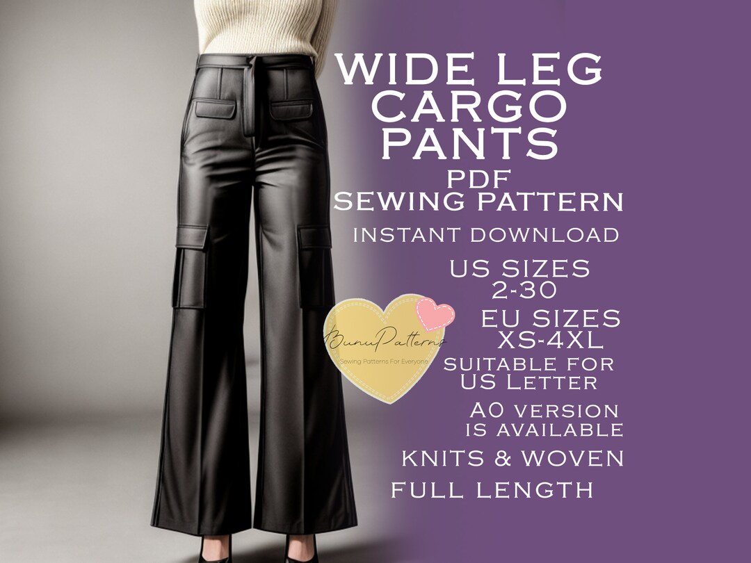 Cargo Pants Sewing Pattern, PDF Sewing Pattern Instant Download, Easy ...